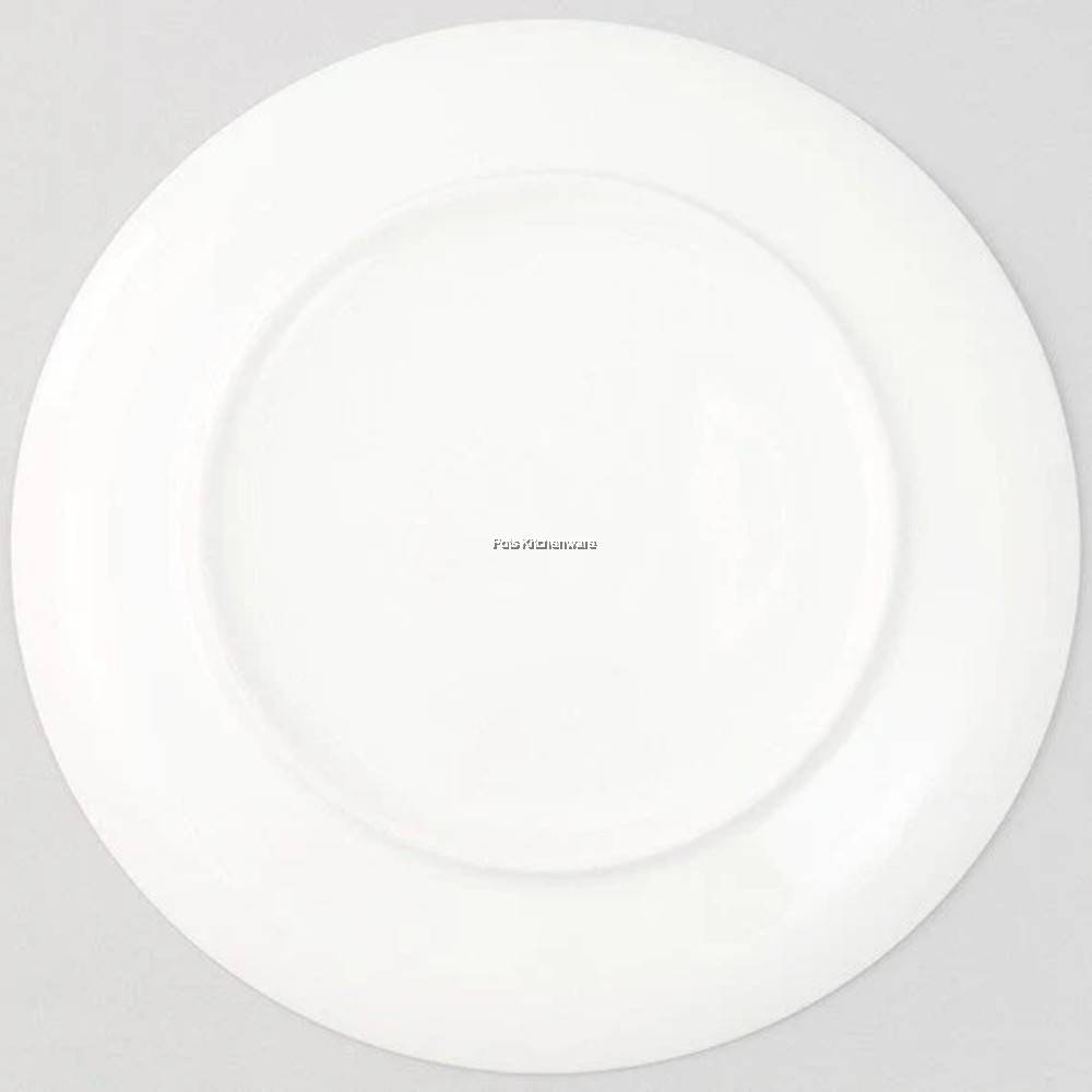 White Porcelain Flat Plate, Porselin Pinggan Rata Warna Putih, 白色陶瓷平盘